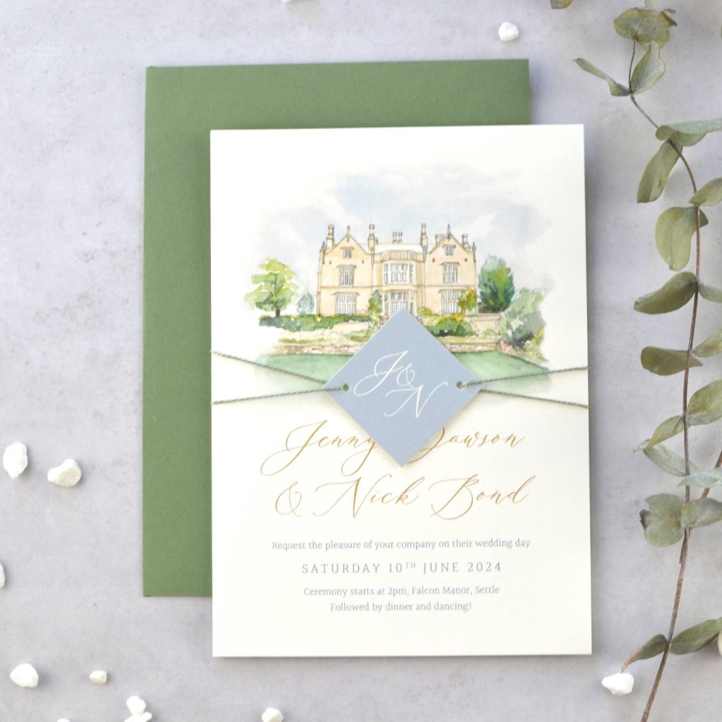 Sample - Venue Illustration Wedding Invitation · Littlebird Weddings